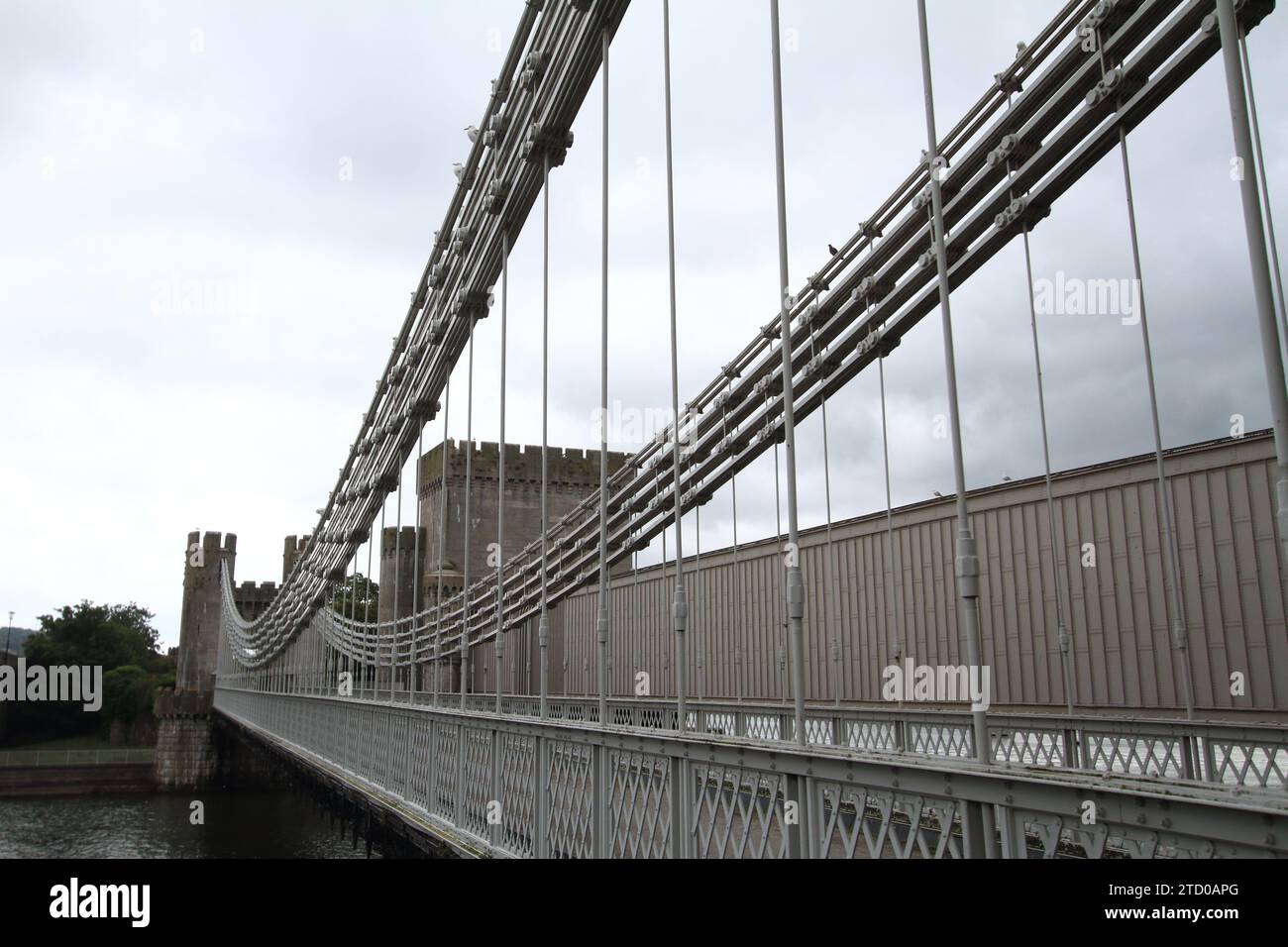 Conwy Bridge, Thomas Telford's suspension bridge, Conwy, Gwynedd, North ...