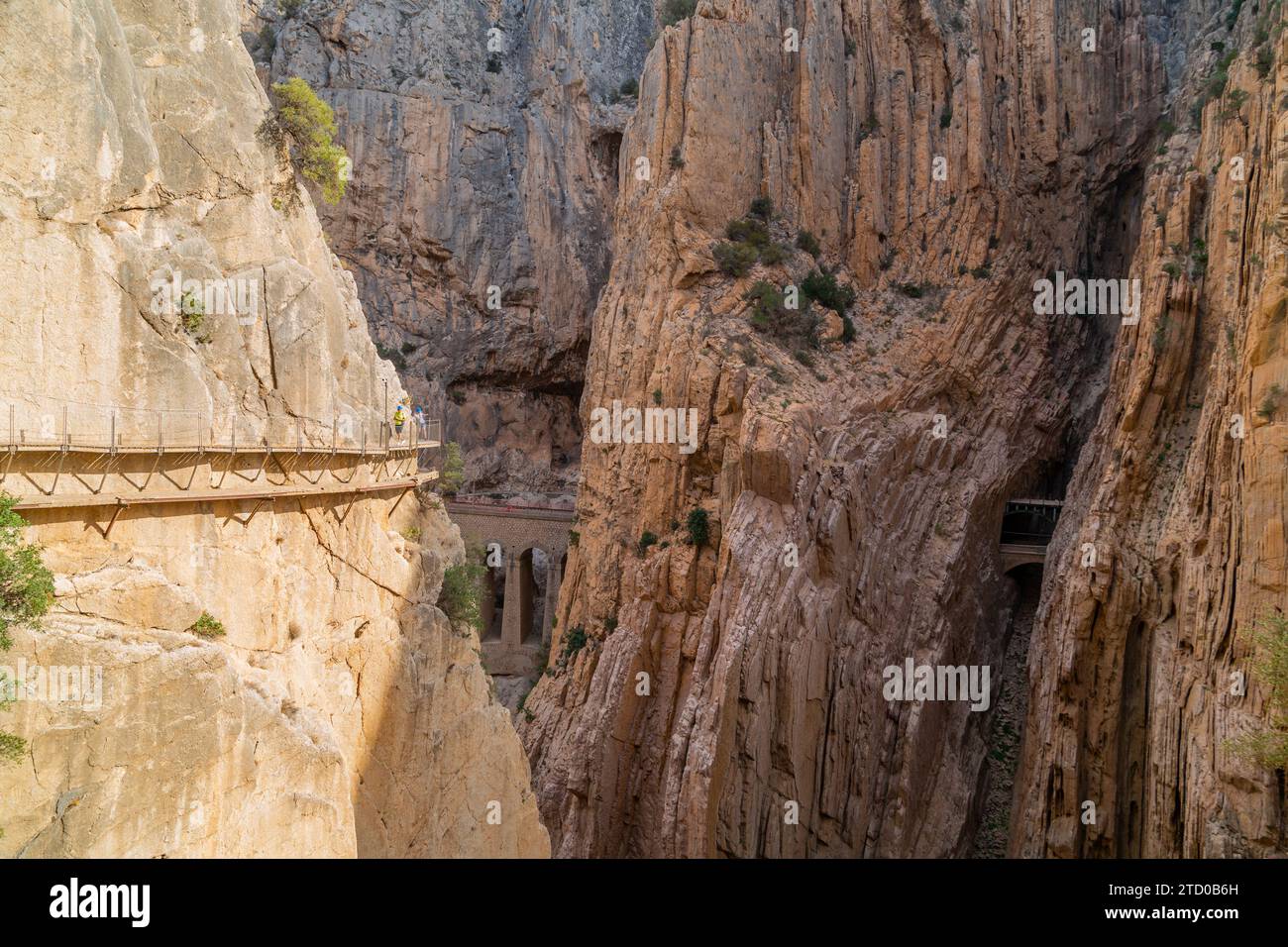 Caminito Del Rey, Spain, October 19, 2023: Visitors Walking Along the ...