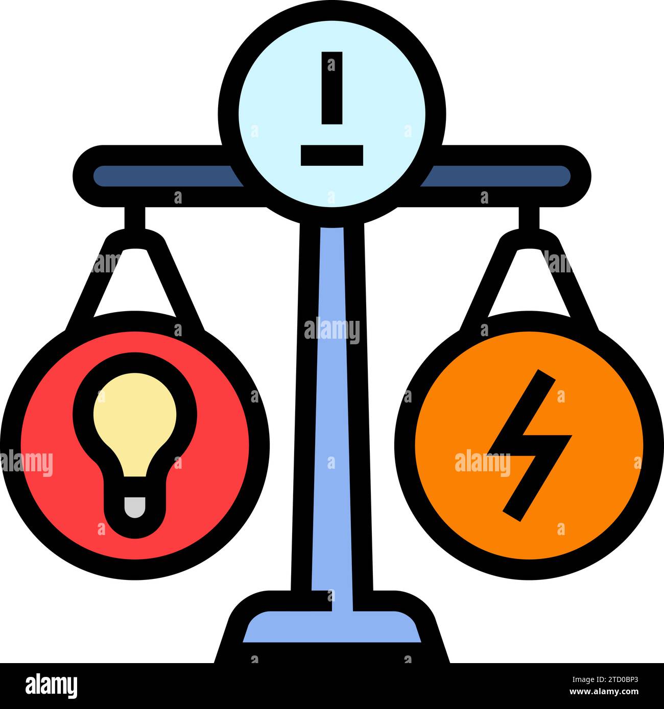 grid balancing energy color icon vector illustration Stock Vector Image ...