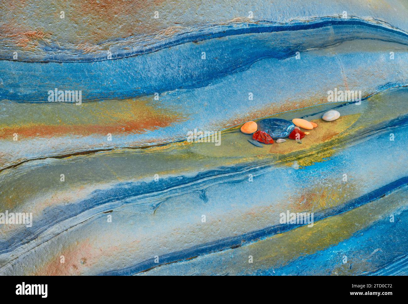 View of colorful rocks on layered sedimentary formations Stock Photo ...