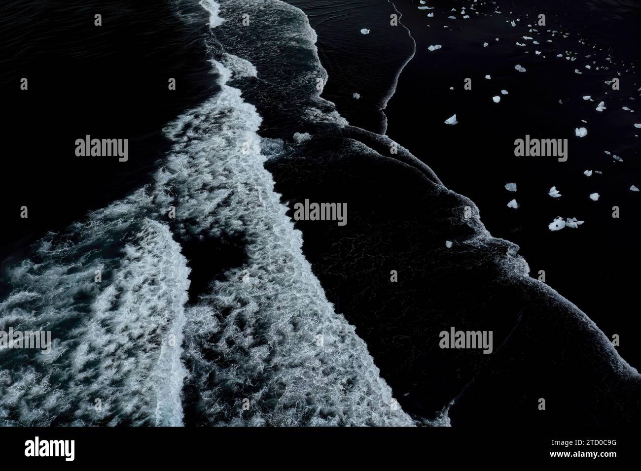 A stunning aerial shot capturing the dramatic contrast of Iceland's ...