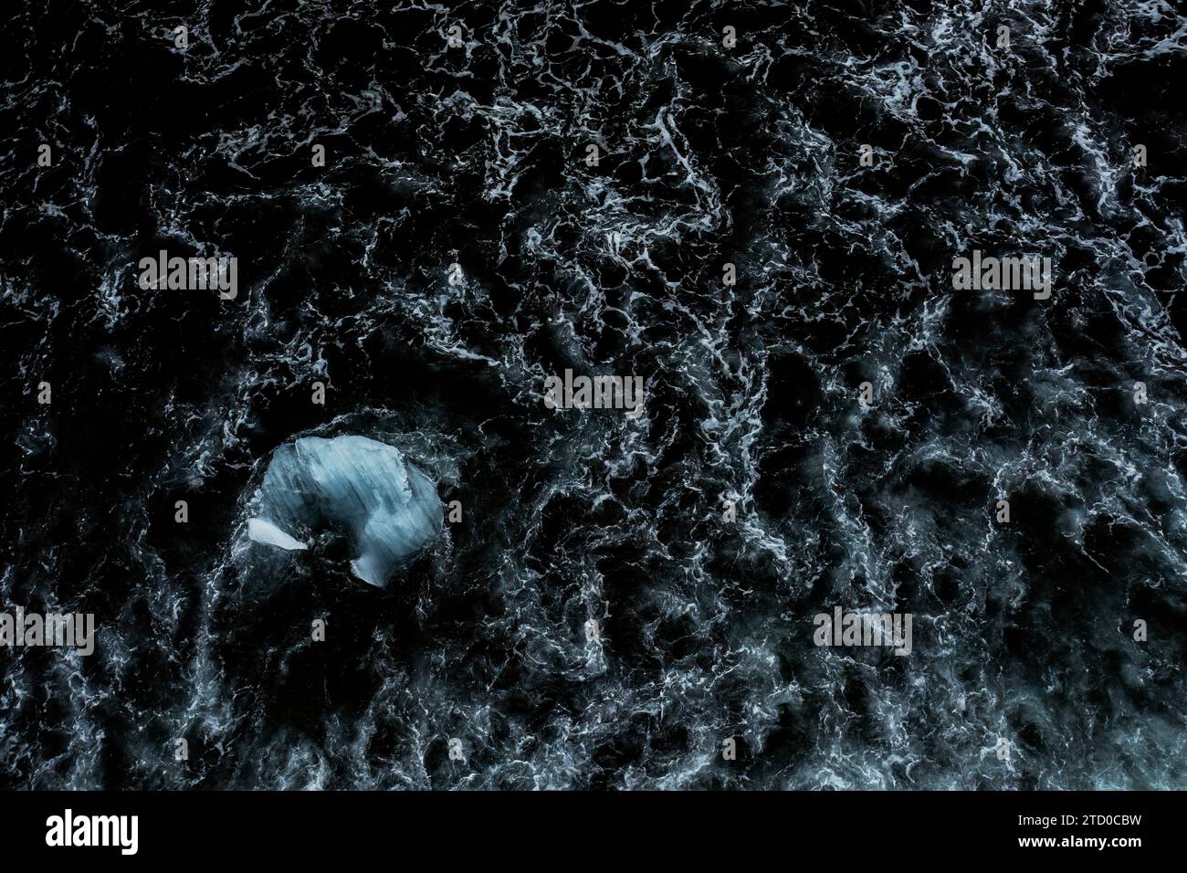 A stunning overhead shot capturing the complex patterns of a churning ...