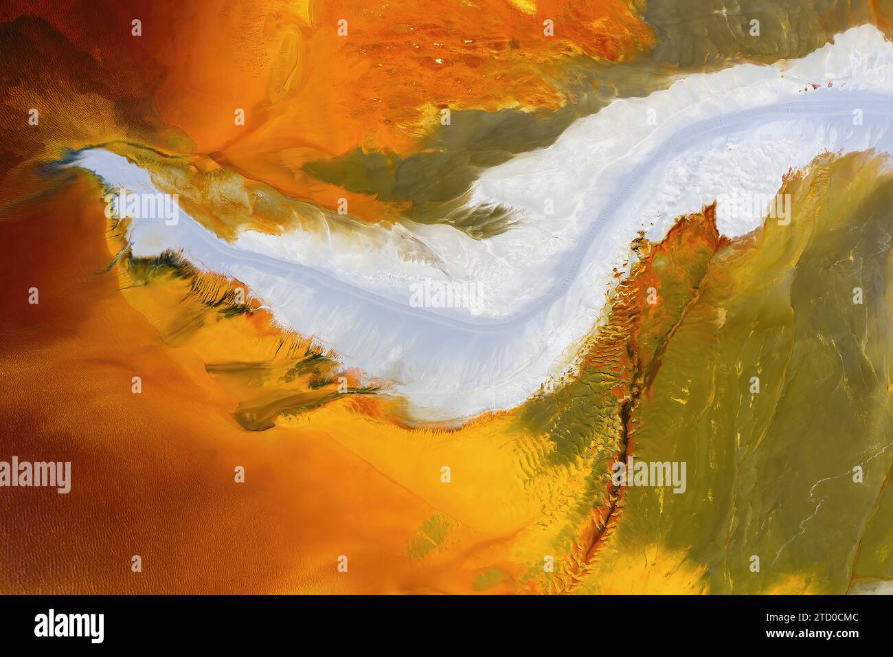 An aerial shot capturing the striking colors and textures of the Rio ...