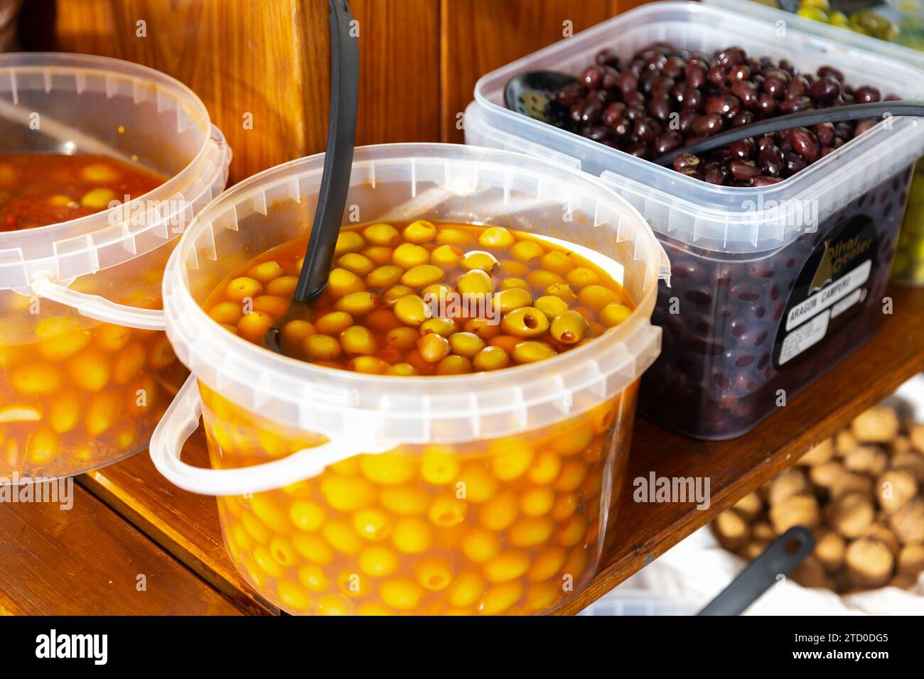 Spanish olives bucket hi-res stock photography and images - Alamy