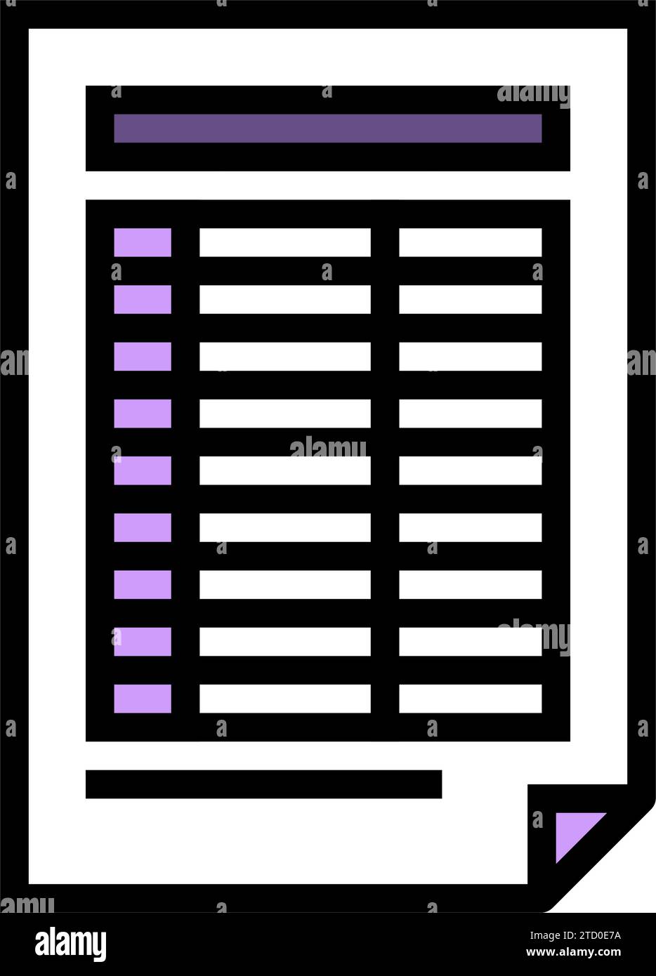 form list color icon vector illustration Stock Vector Image & Art - Alamy