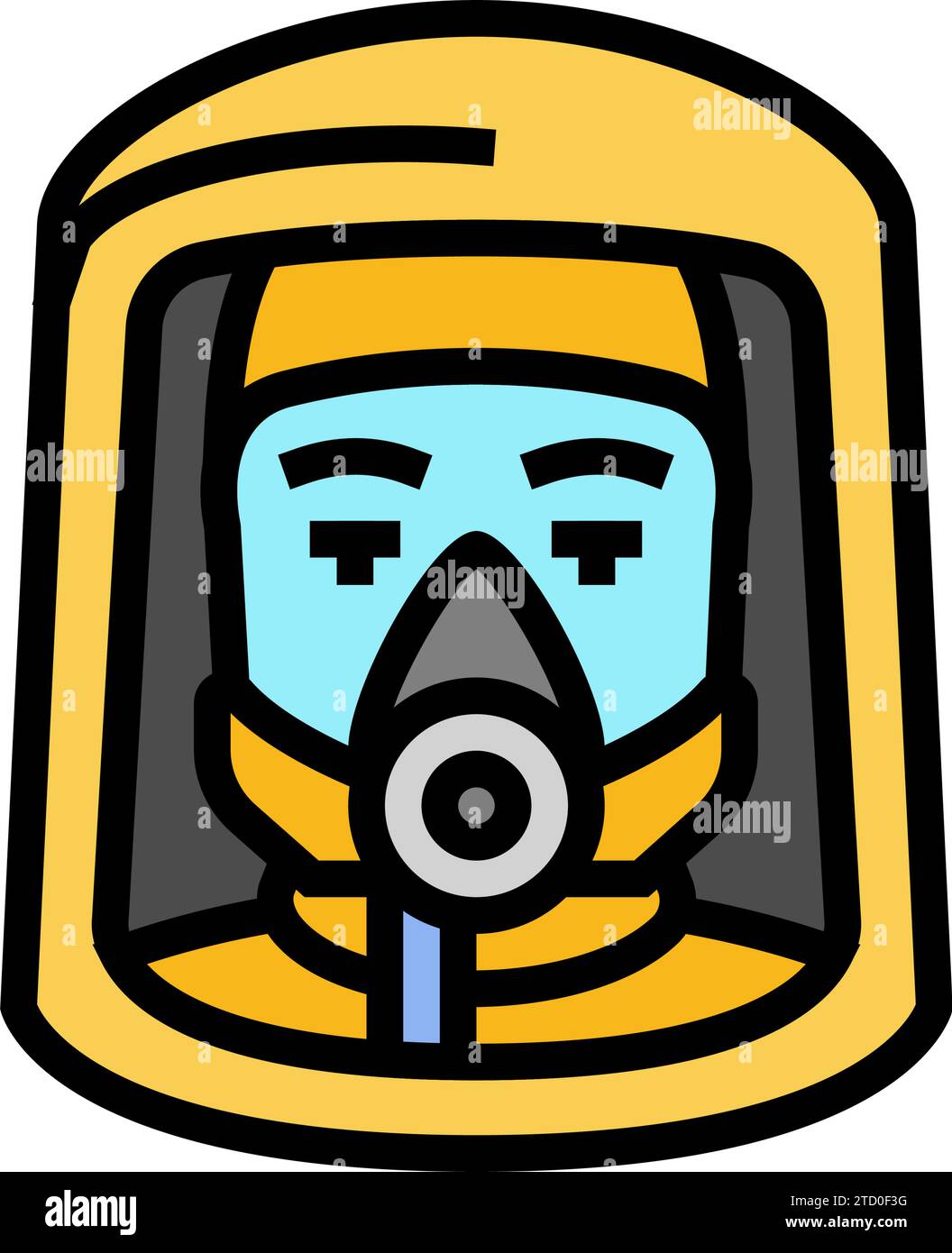 radioactive mask face color icon vector illustration Stock Vector Image ...