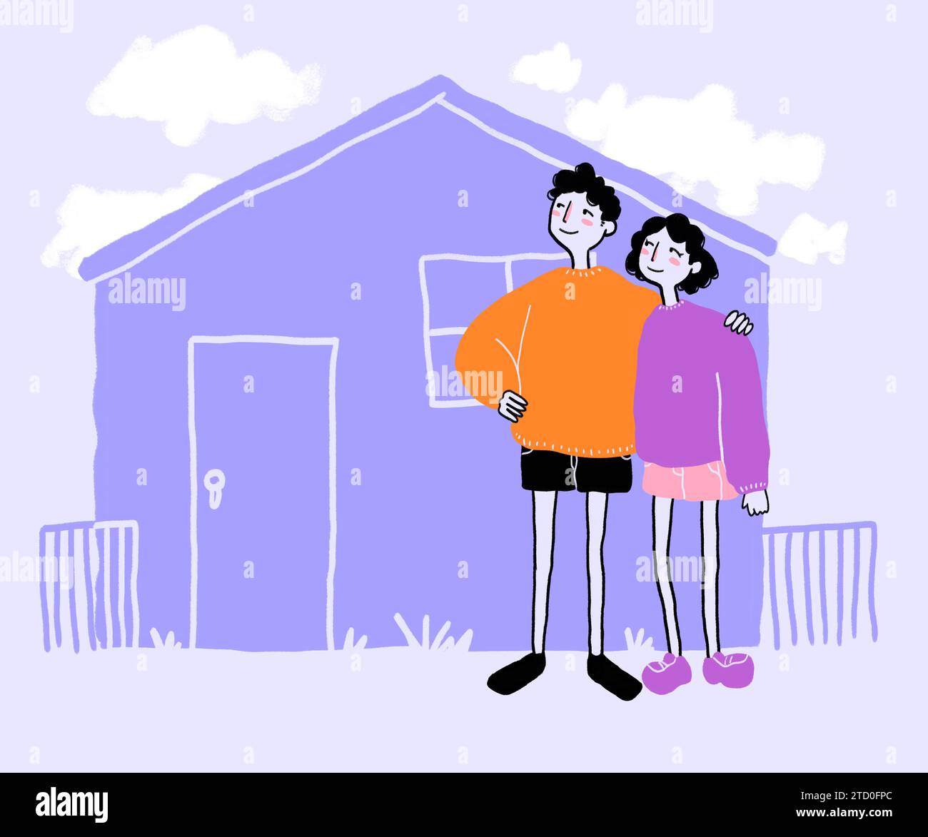 Purple cartoon cloud character smiling hi-res stock photography and ...