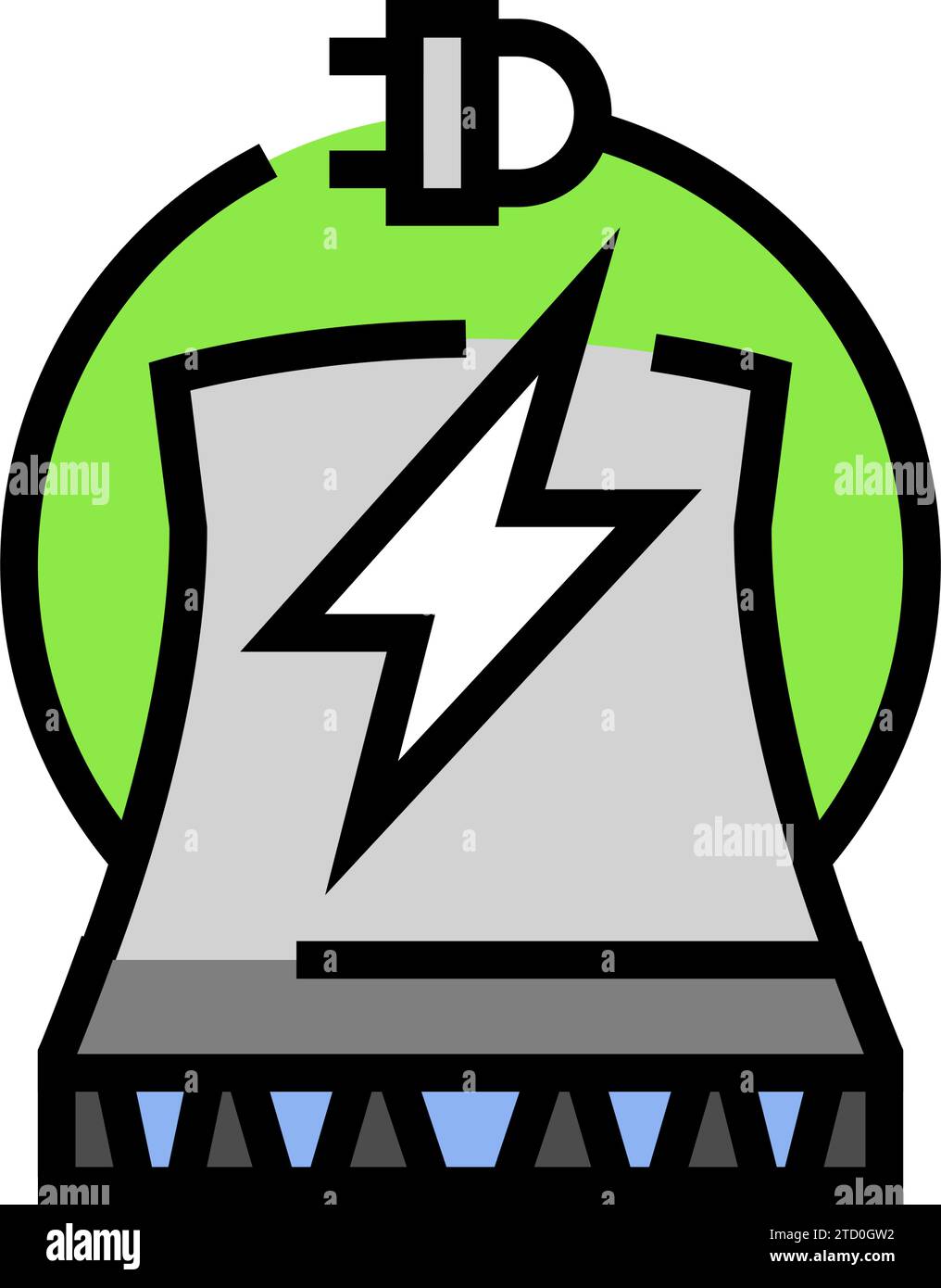 electricity nuclear energy color icon vector illustration Stock Vector ...