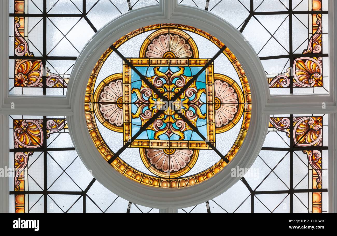 Modern glass skylight below hi-res stock photography and images - Alamy