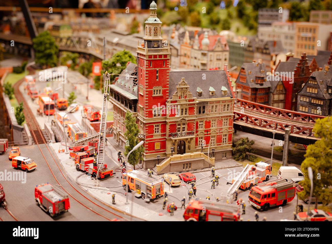 Miniatur Wunderland Hamburg in Germany, fire brigade department ...