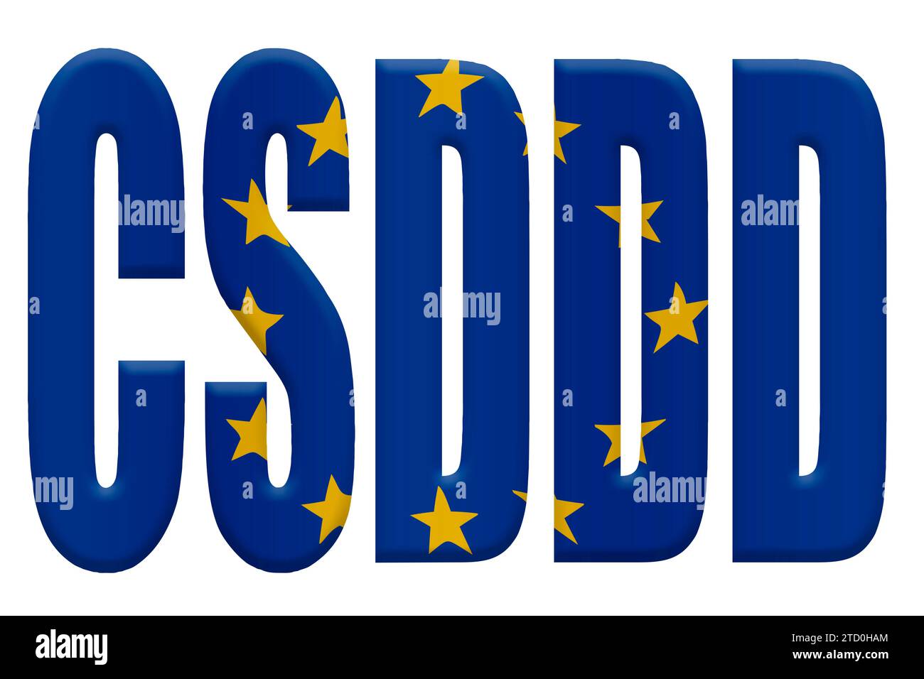Digital composite. CSDDD with an overlay of the European EU flag. The EUs Corporate ...