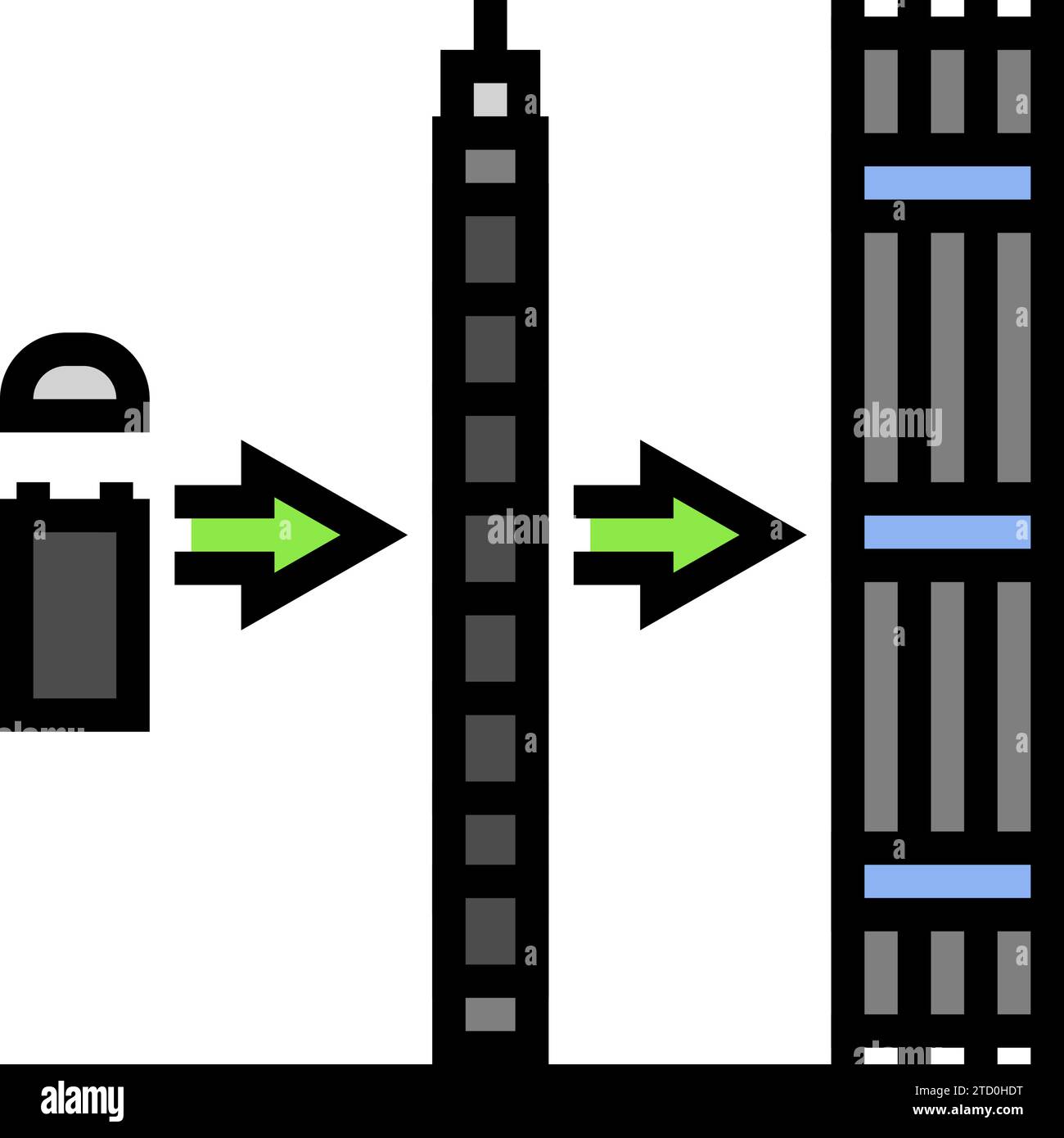 fuel assembly nuclear energy color icon vector illustration Stock ...