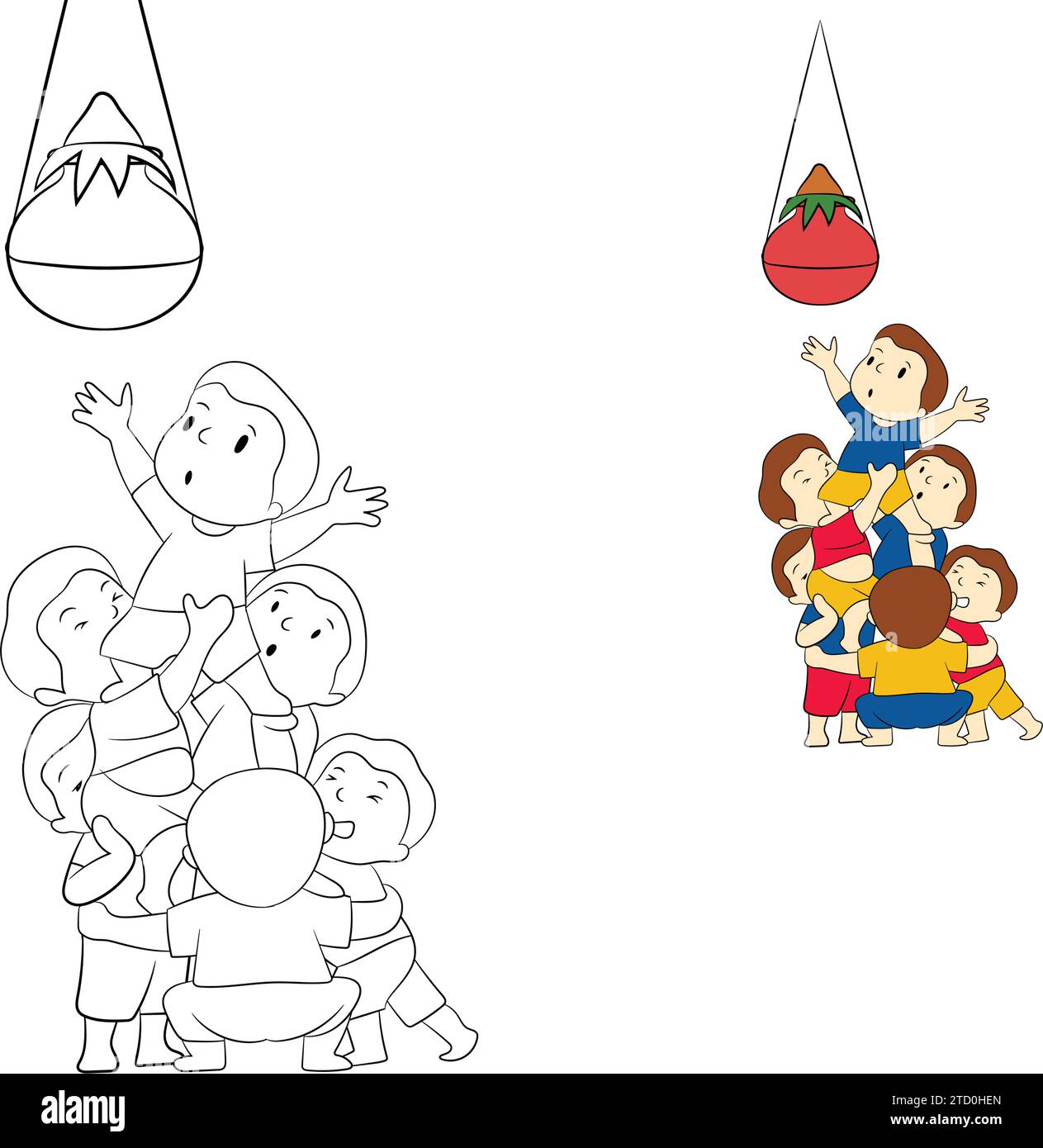 Dahi handi festival Stock Vector Images - Alamy