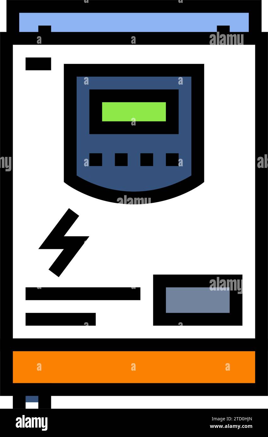 inverter solar panel color icon vector illustration Stock Vector Image ...