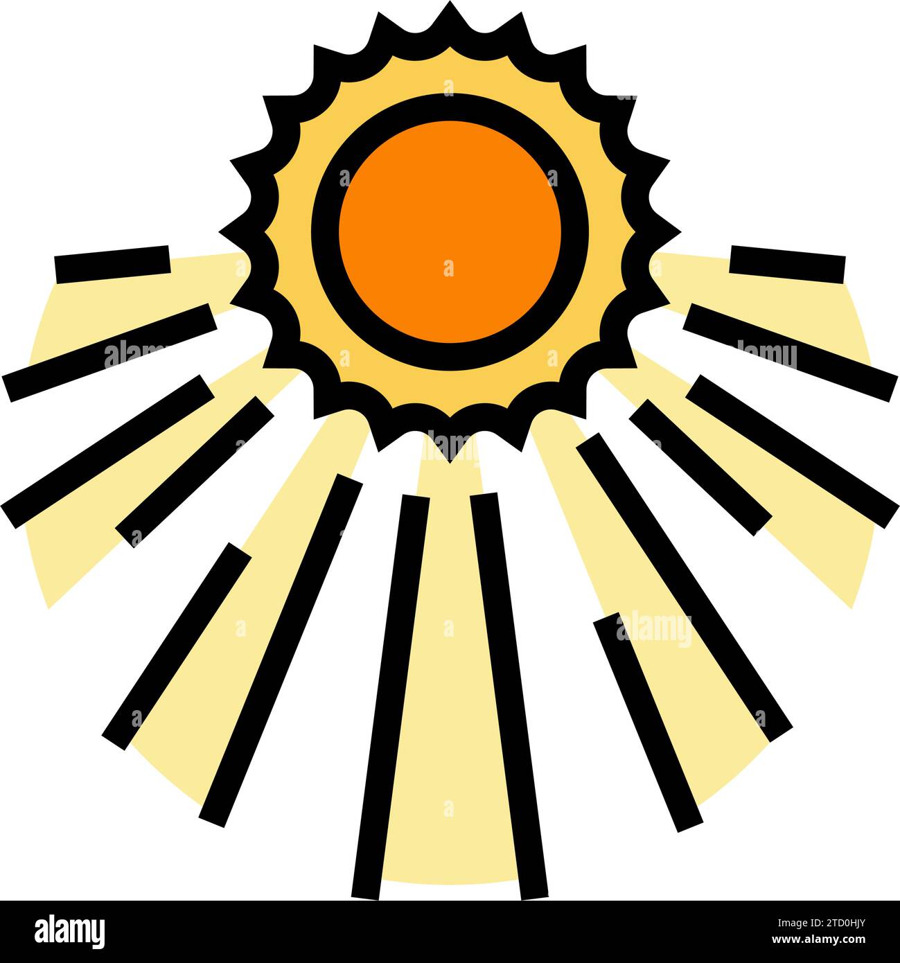 sun rays solar panel color icon vector illustration Stock Vector Image ...