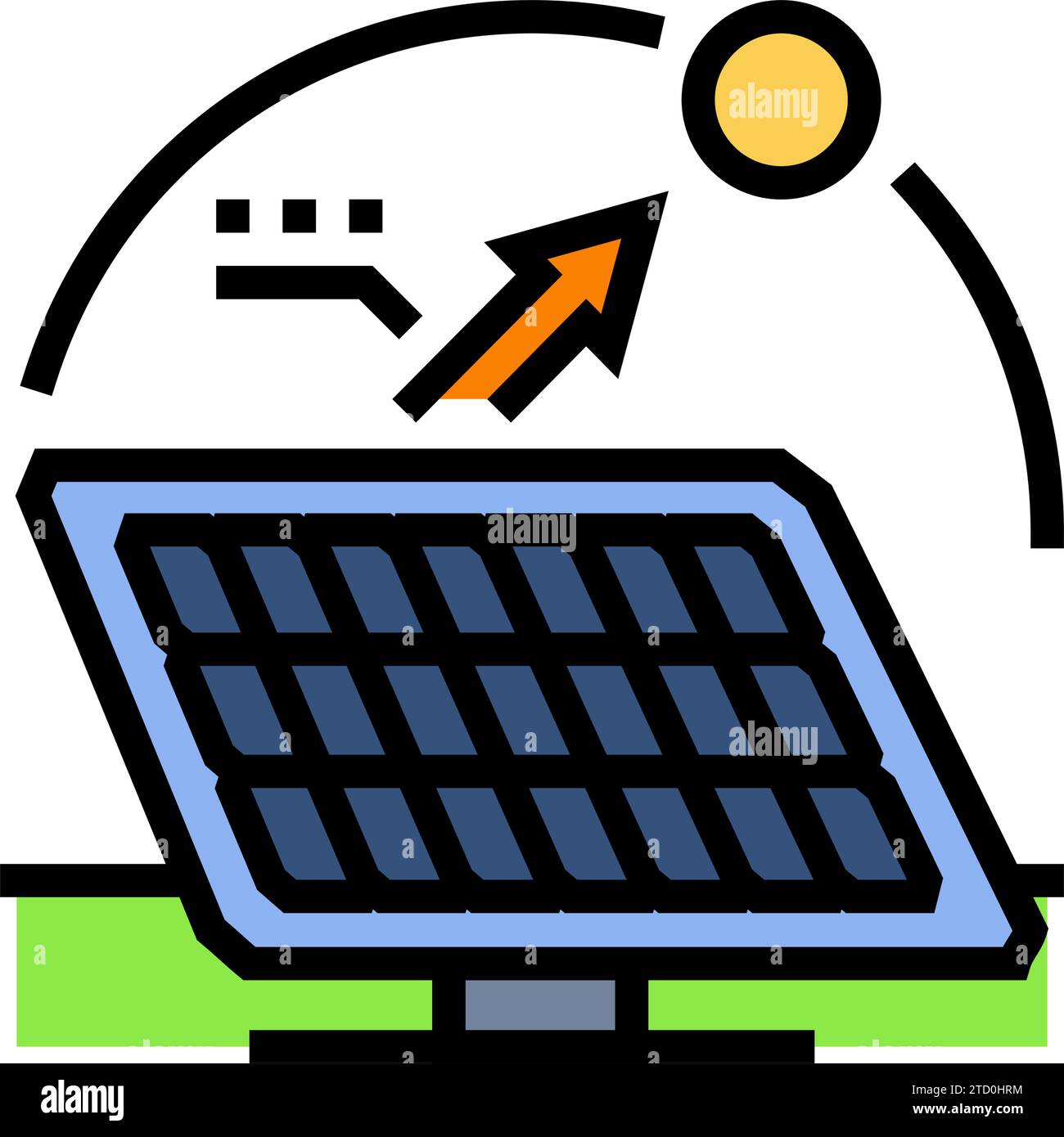tracking system solar panel color icon vector illustration Stock Vector ...