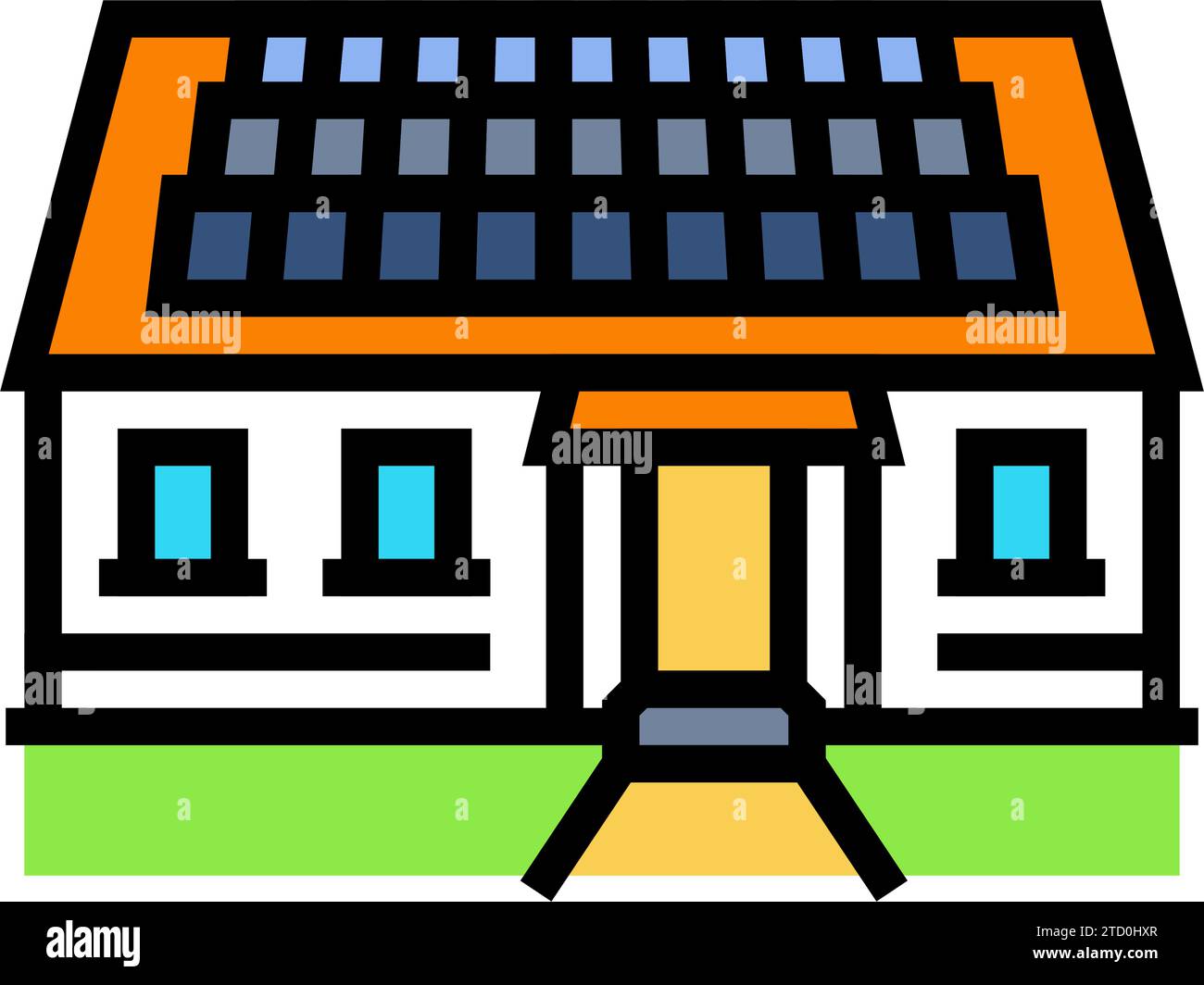 roof solar panel color icon vector illustration Stock Vector Image ...