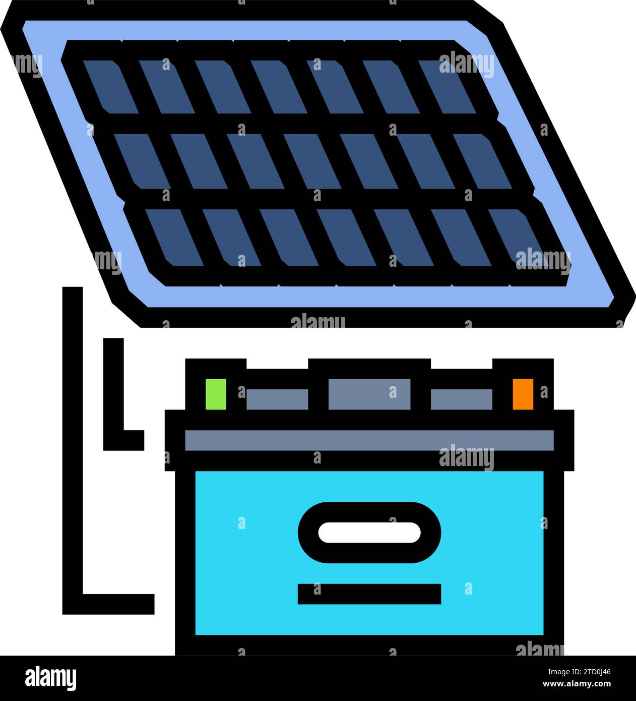 battery solar panel color icon vector illustration Stock Vector Image ...