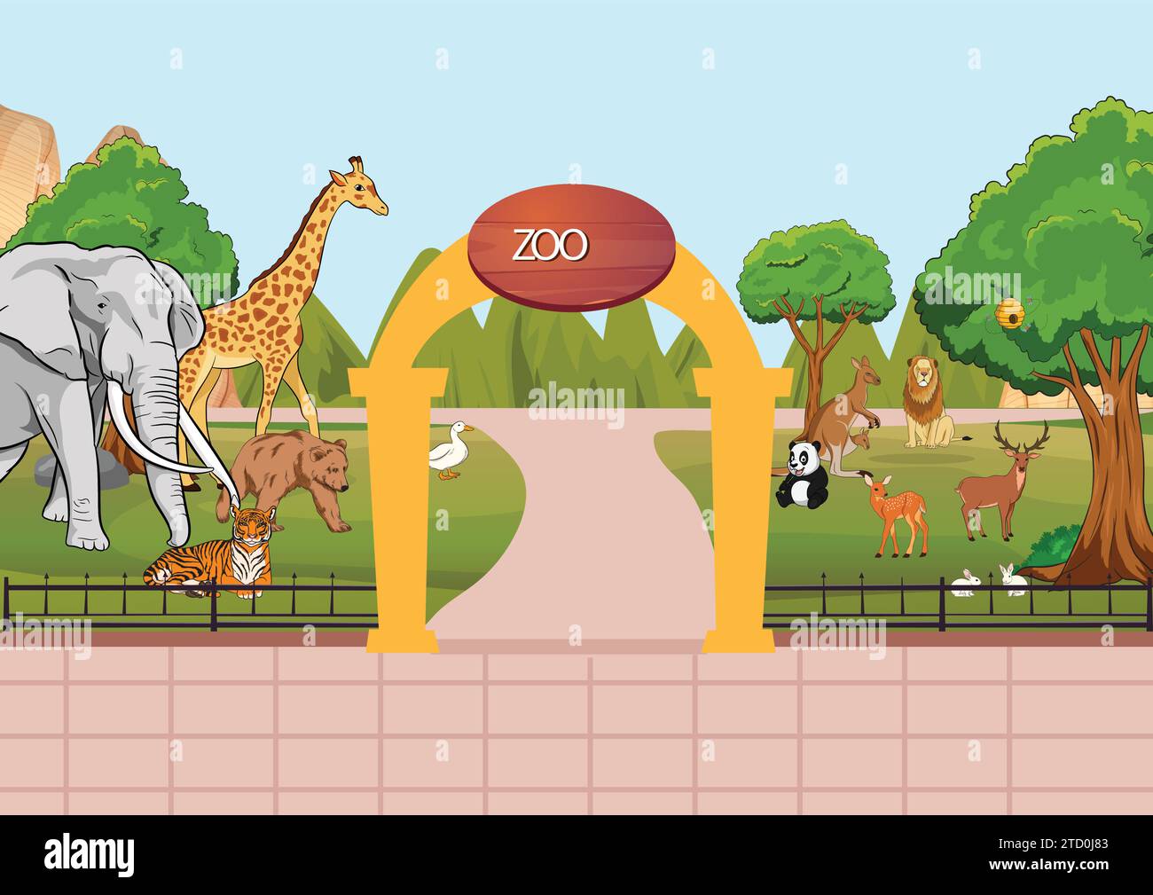 Lion entrance Stock Vector Images - Alamy