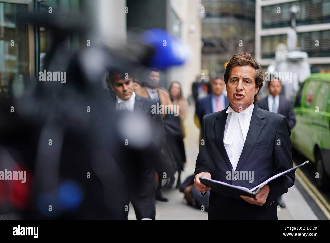 Barrister David Sherborne reads a statement, on behalf of the Duke of ...