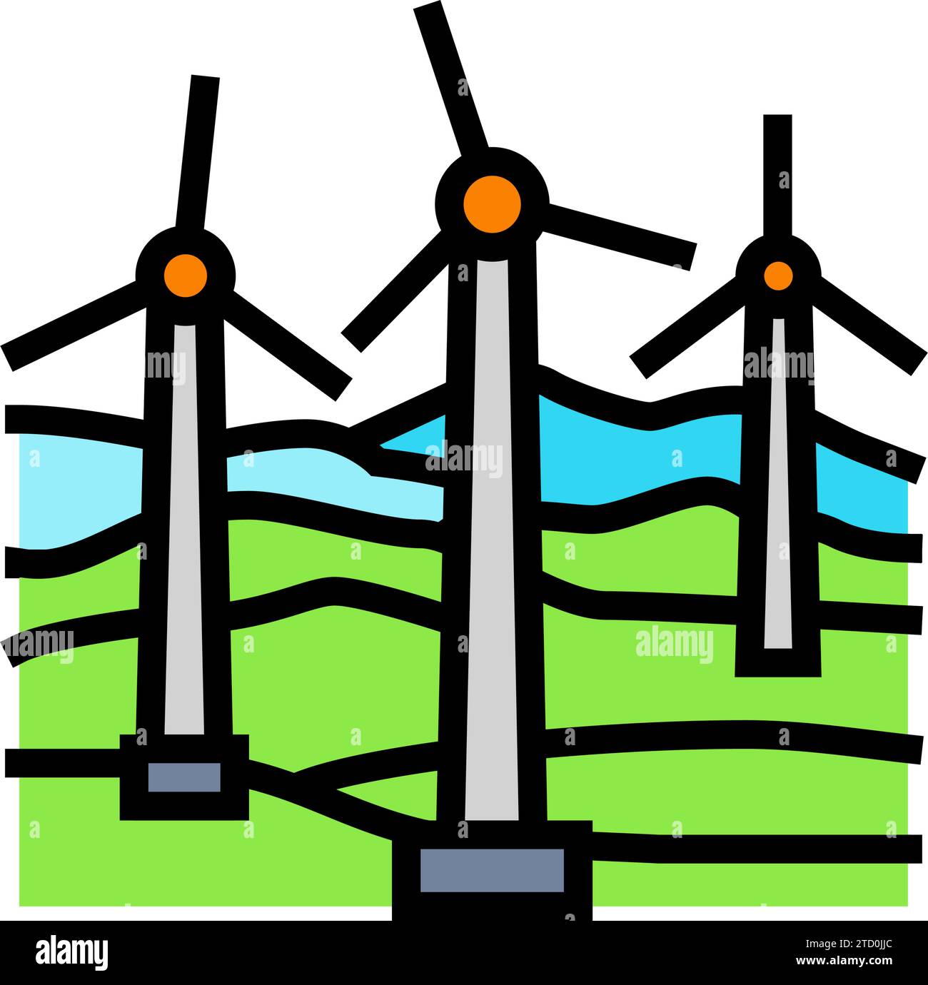 Wind turbine repair aerial Stock Vector Images - Alamy
