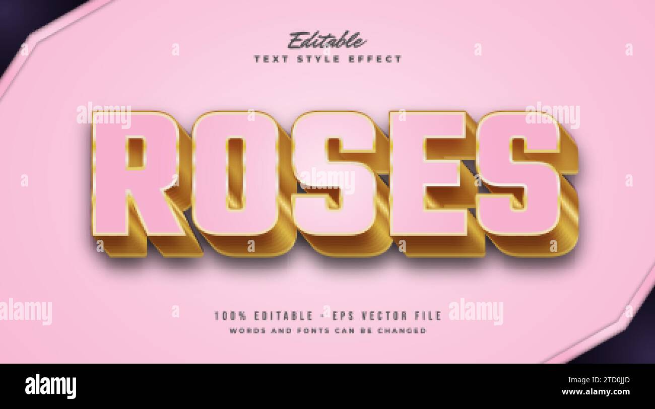 Rose text effect Stock Vector Images - Alamy