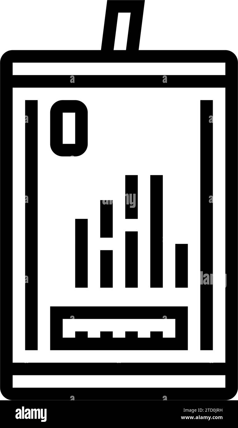 smart battery line icon vector illustration Stock Vector Image & Art ...
