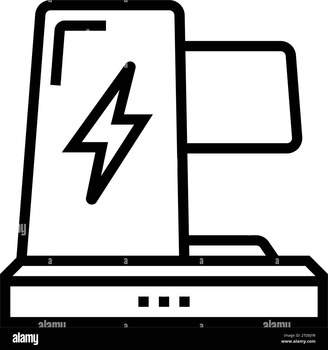 wireless charging line icon vector illustration Stock Vector Image ...