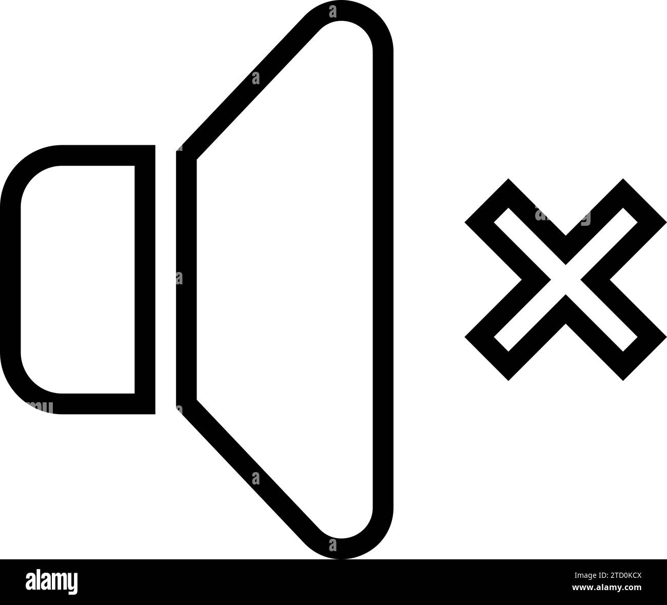 mute sound line icon vector illustration Stock Vector Image & Art - Alamy
