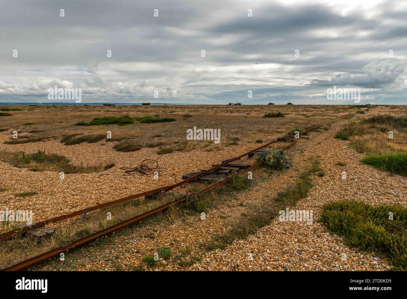 Illustration of Dungeness, Kent, UK on July 16, 2023. Dungeness, a ...