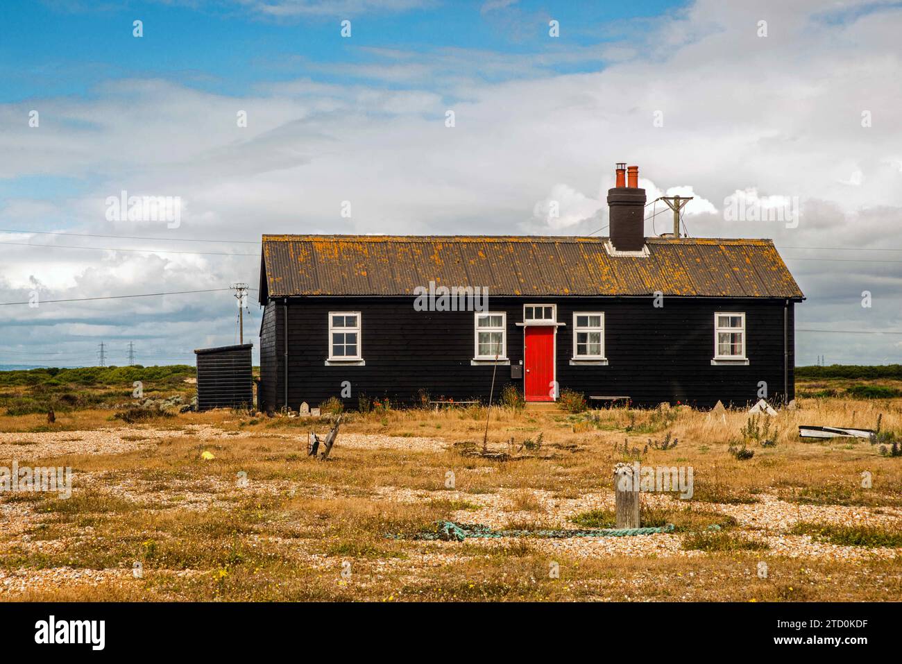 Illustration of Dungeness, Kent, UK on July 16, 2023. Dungeness, a ...