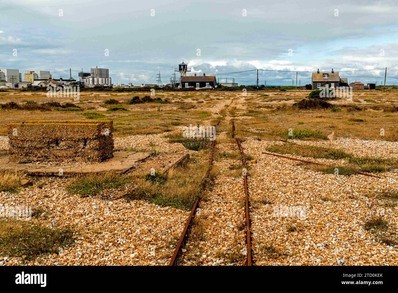 Illustration of Dungeness, Kent, UK on July 16, 2023. Dungeness, a ...