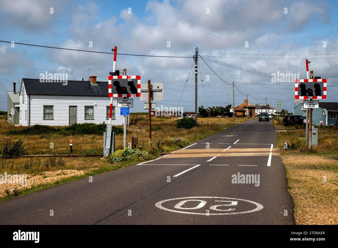 Illustration of Dungeness, Kent, UK on July 16, 2023. Dungeness, a ...