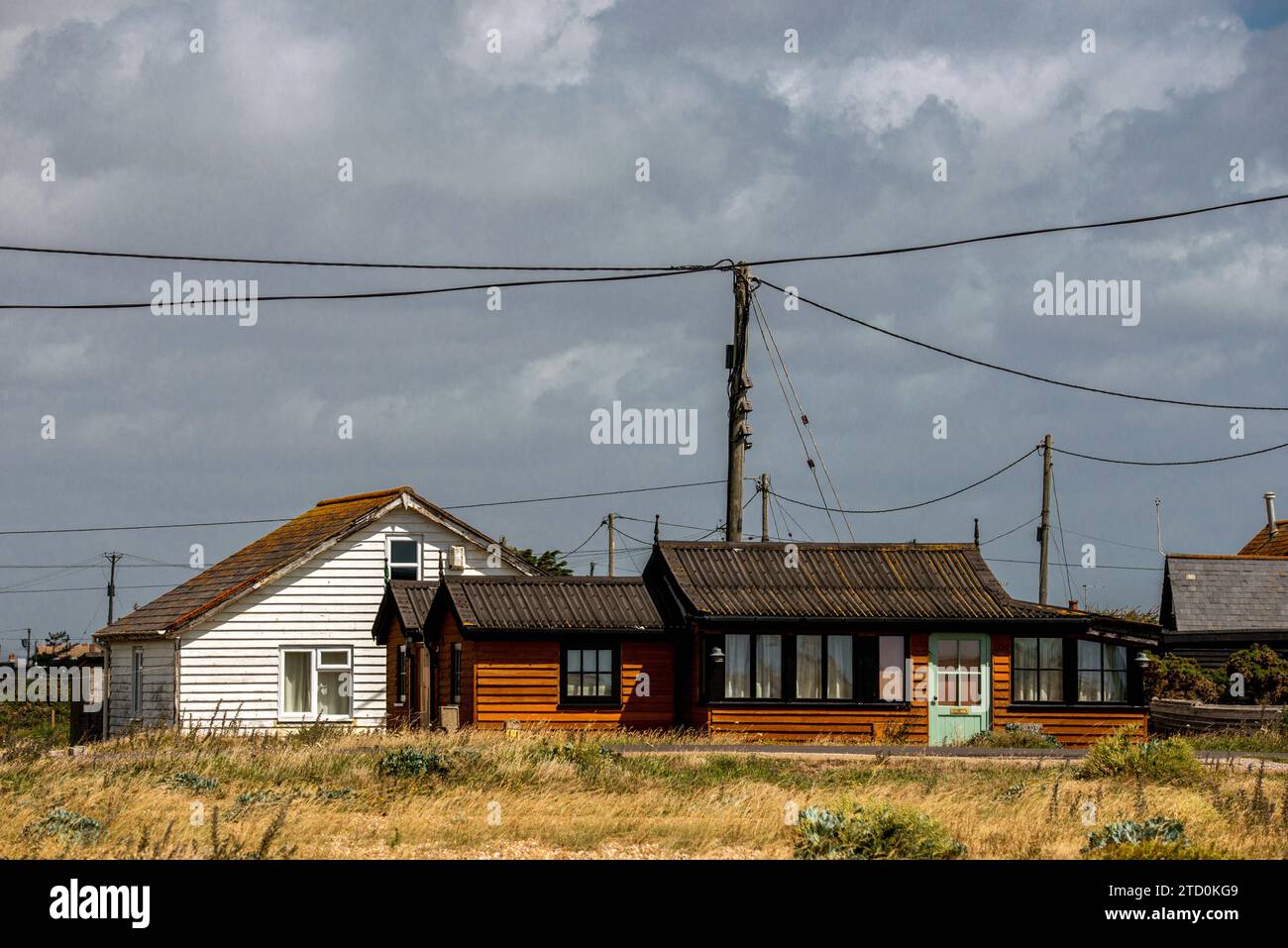 Illustration of Dungeness, Kent, UK on July 16, 2023. Dungeness, a ...