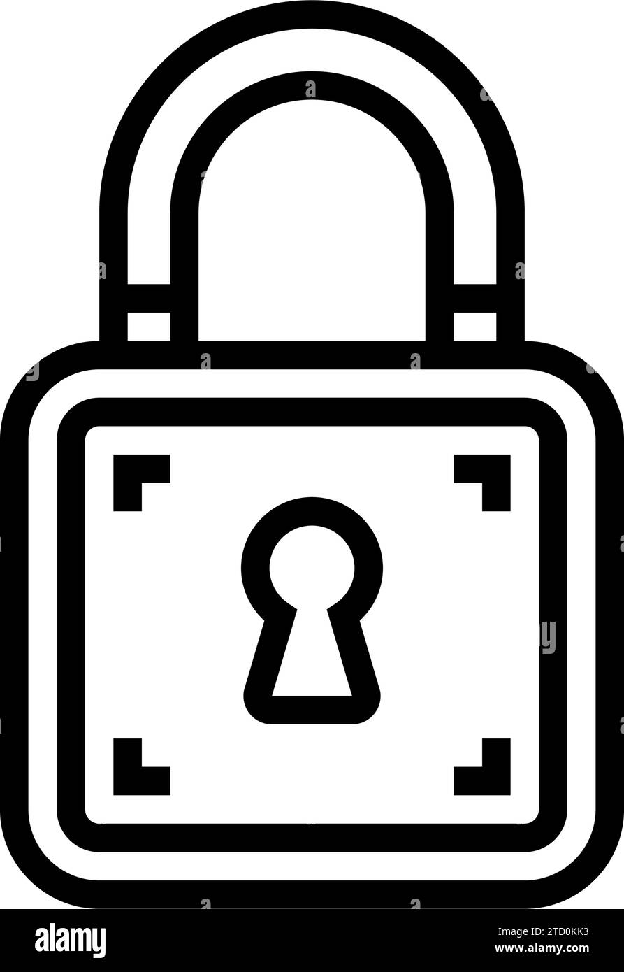 lock close line icon vector illustration Stock Vector Image & Art - Alamy