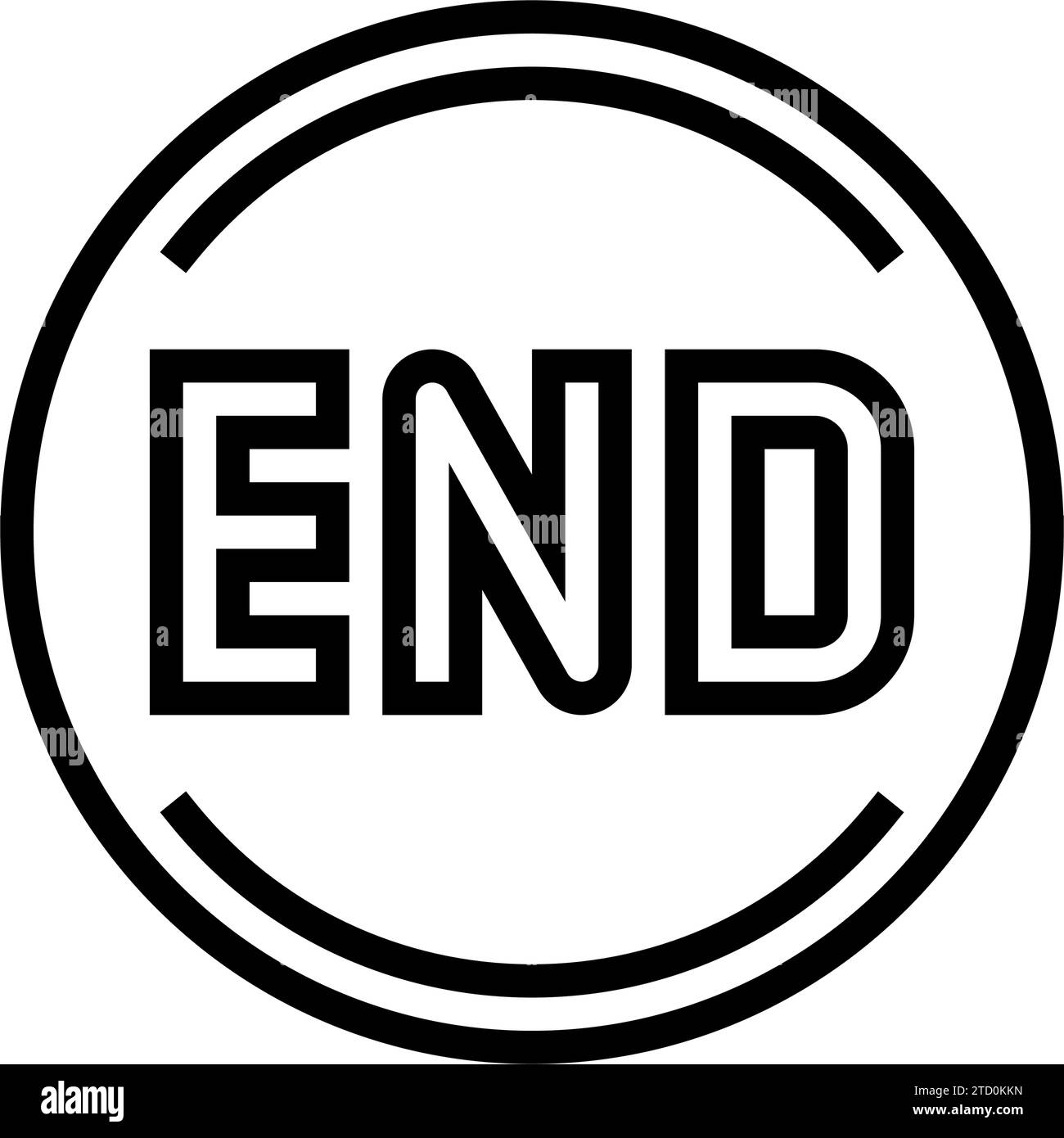 end button line icon vector illustration Stock Vector Image & Art - Alamy