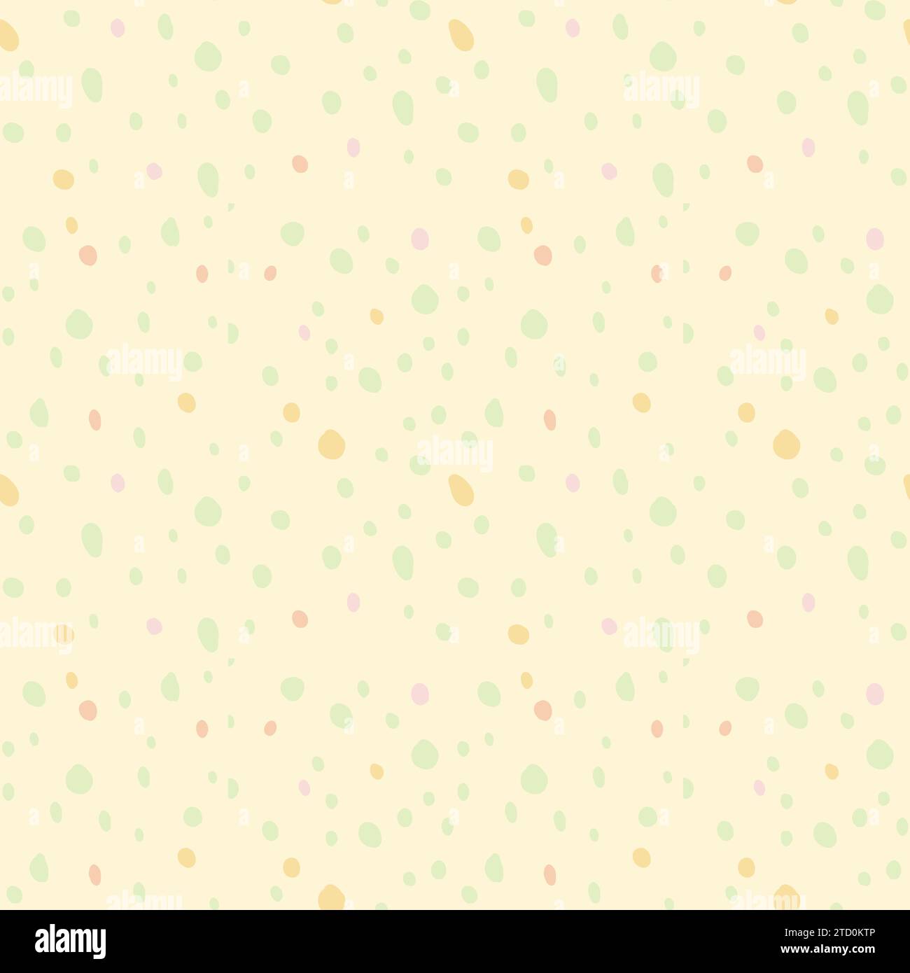 Polka dot doodle pattern with different hand drawn rounded spots ...