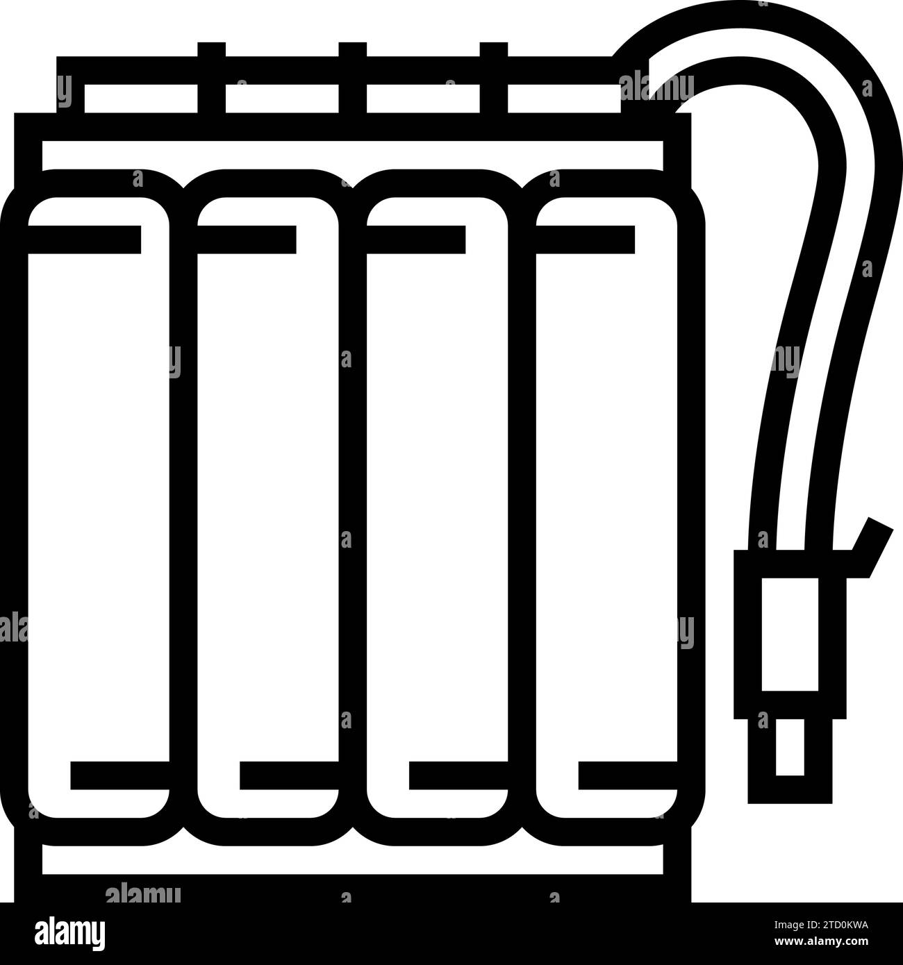 battery pack energy storage line icon vector illustration Stock Vector ...