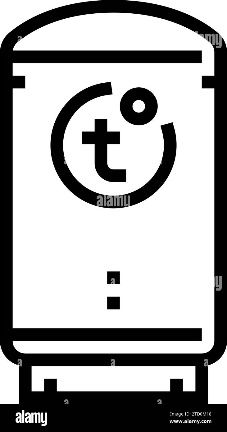 thermal storage energy line icon vector illustration Stock Vector Image ...