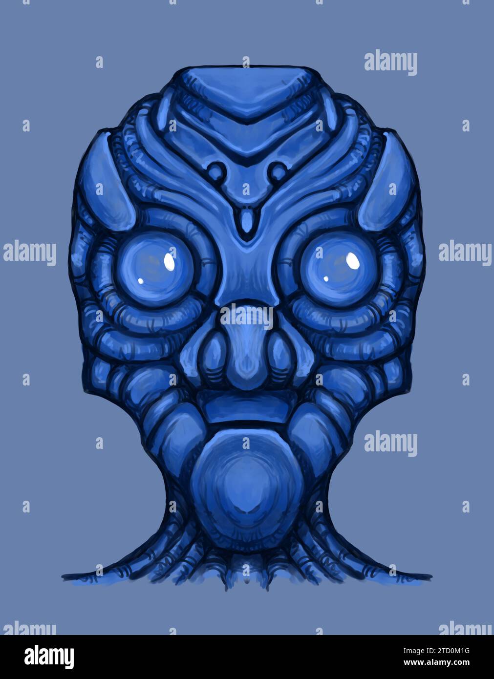 Alien creature - digital painting Stock Photo - Alamy