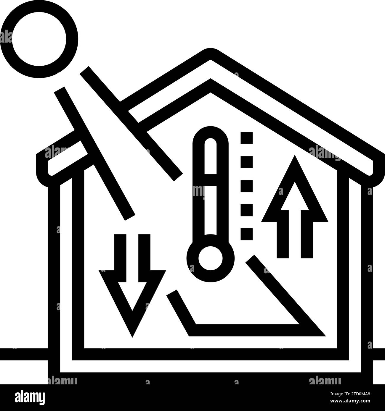 thermal mass energy line icon vector illustration Stock Vector Image ...