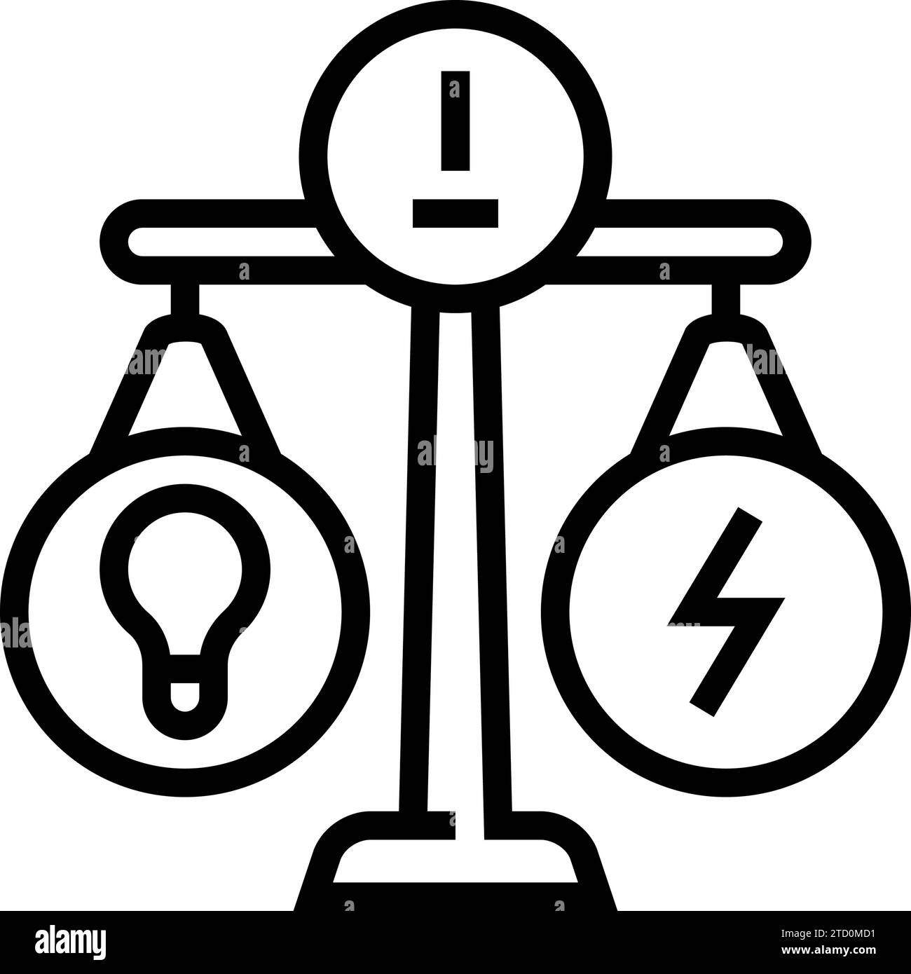 grid balancing energy line icon vector illustration Stock Vector Image ...
