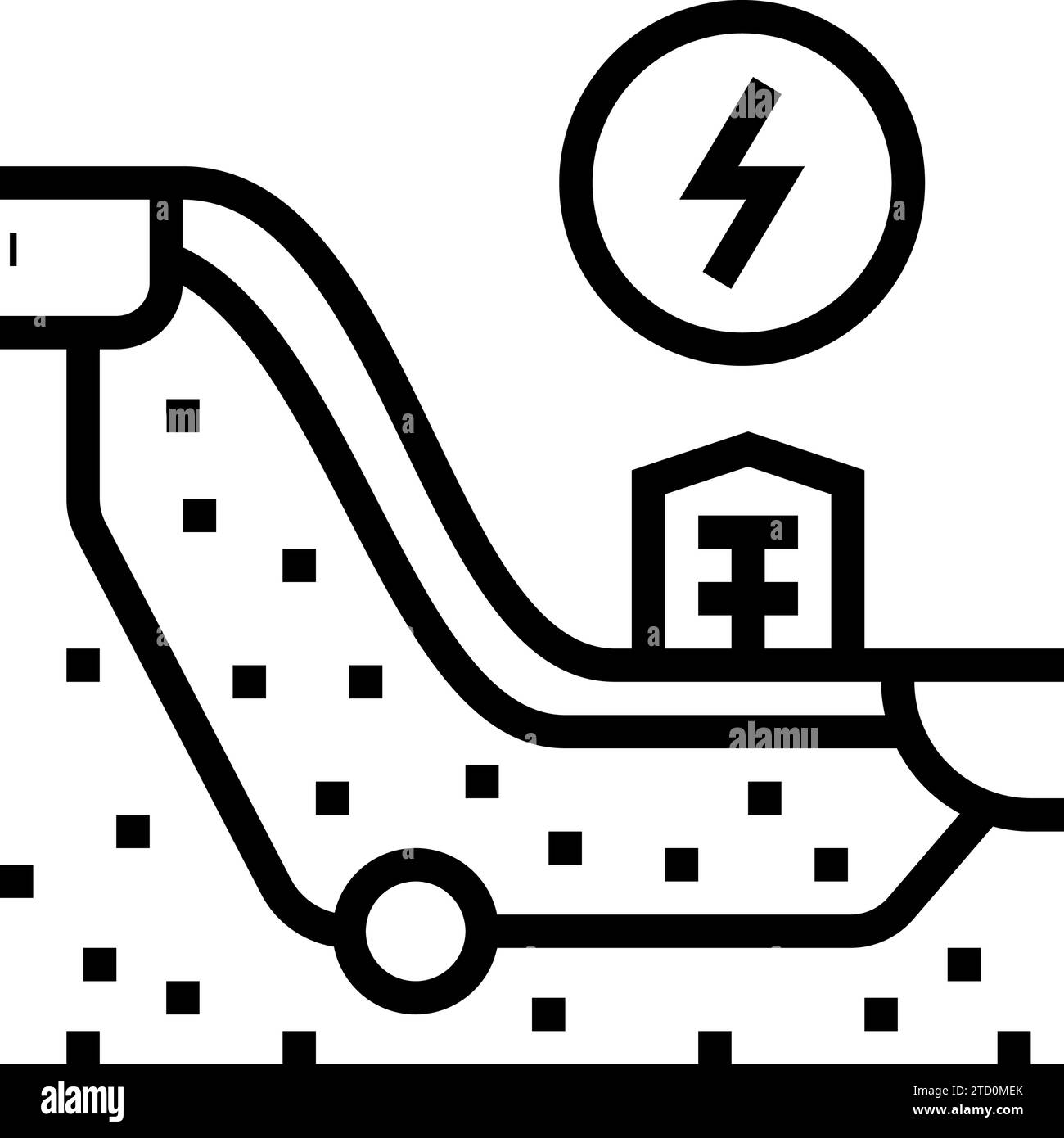 pumped hydro energy line icon vector illustration Stock Vector Image ...