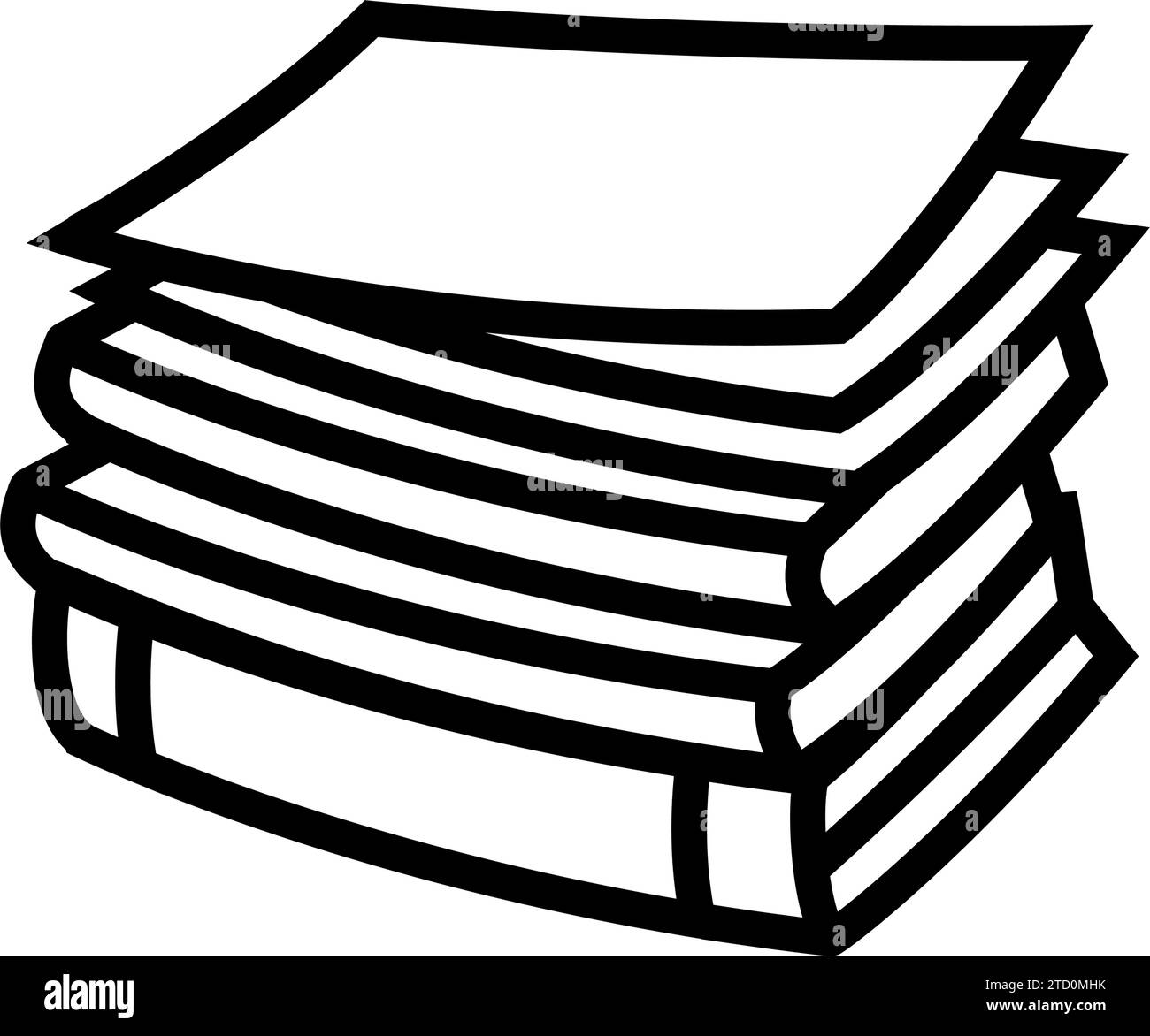 document stack list line icon vector illustration Stock Vector Image ...