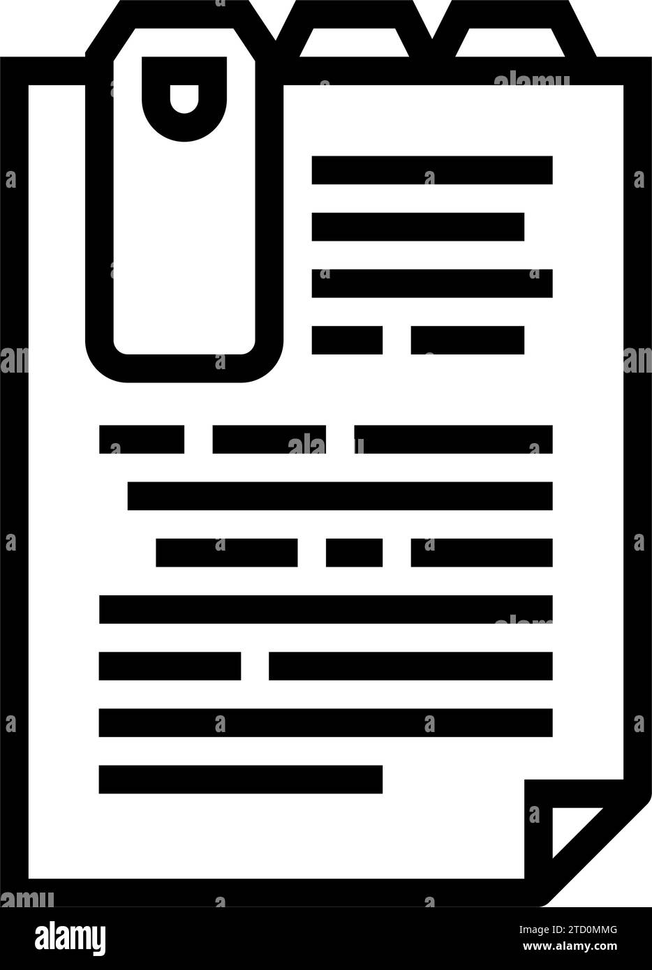 bookmark tabs list line icon vector illustration Stock Vector Image ...