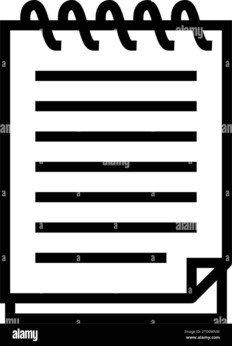 spiral notepad list line icon vector illustration Stock Vector Image ...