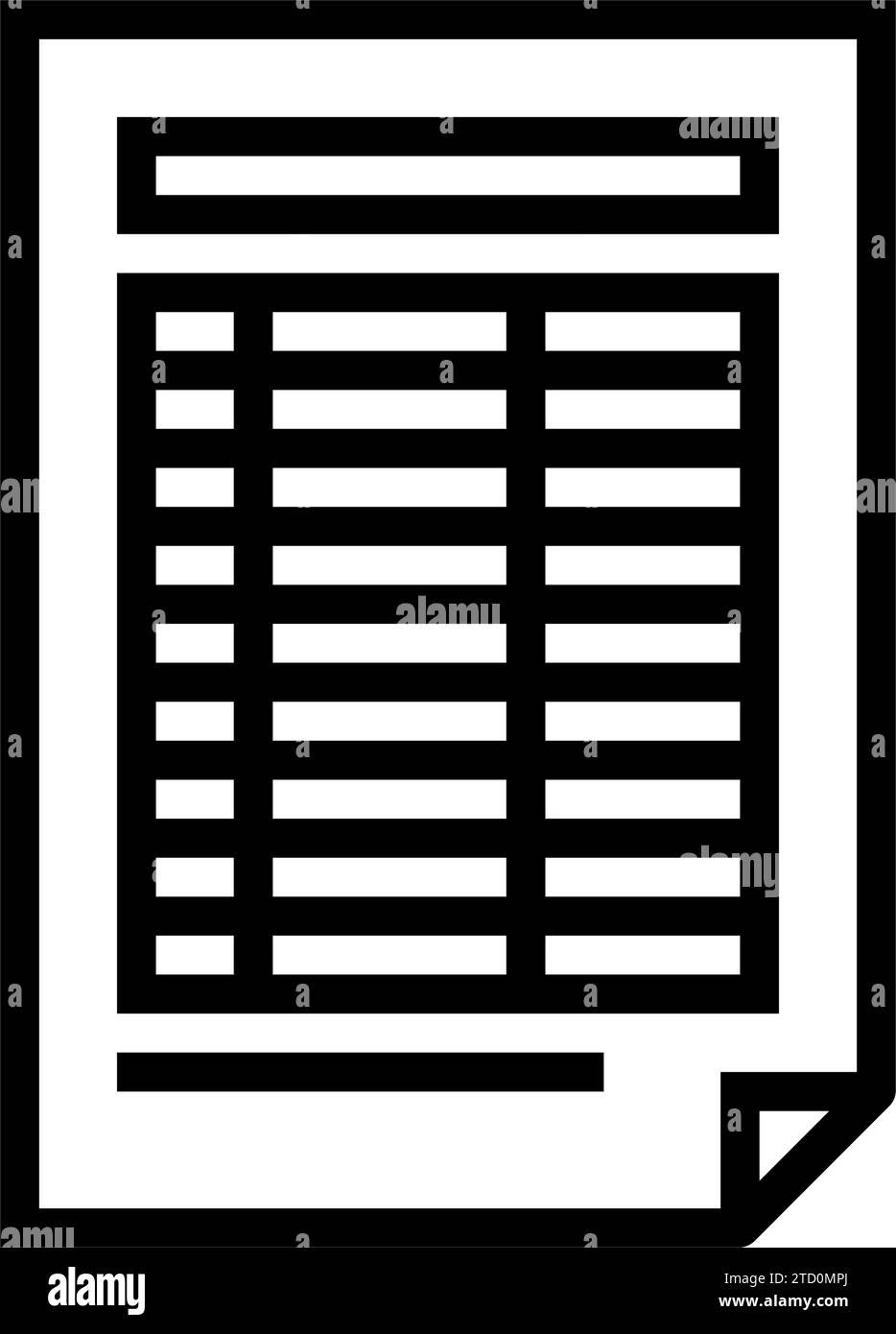 Form List Line Icon Vector Illustration Stock Vector Image And Art Alamy