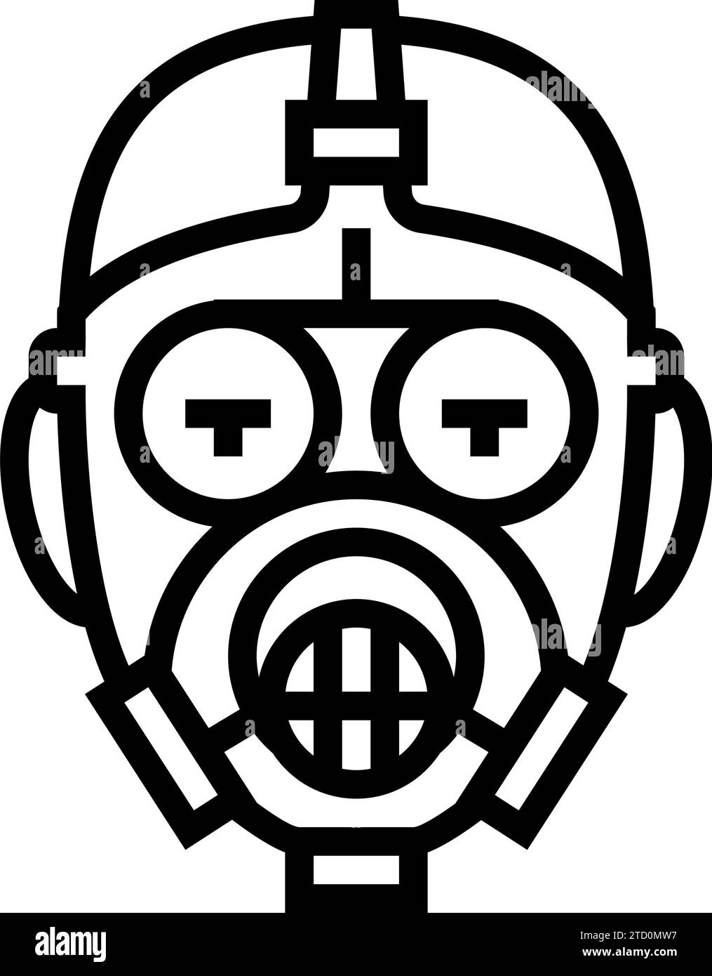 gas mask face line icon vector illustration Stock Vector Image & Art ...