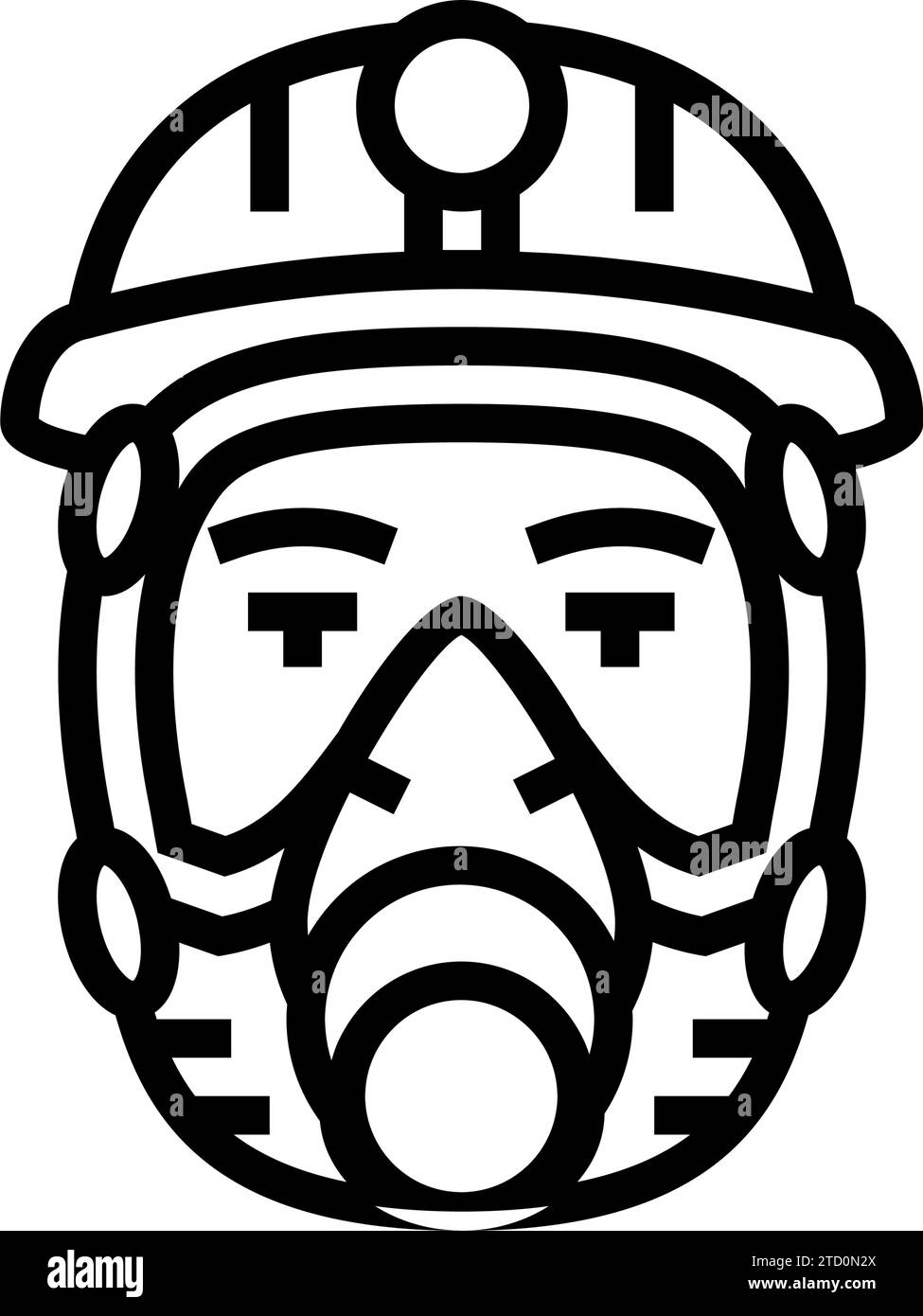 mining mask face line icon vector illustration Stock Vector Image & Art ...
