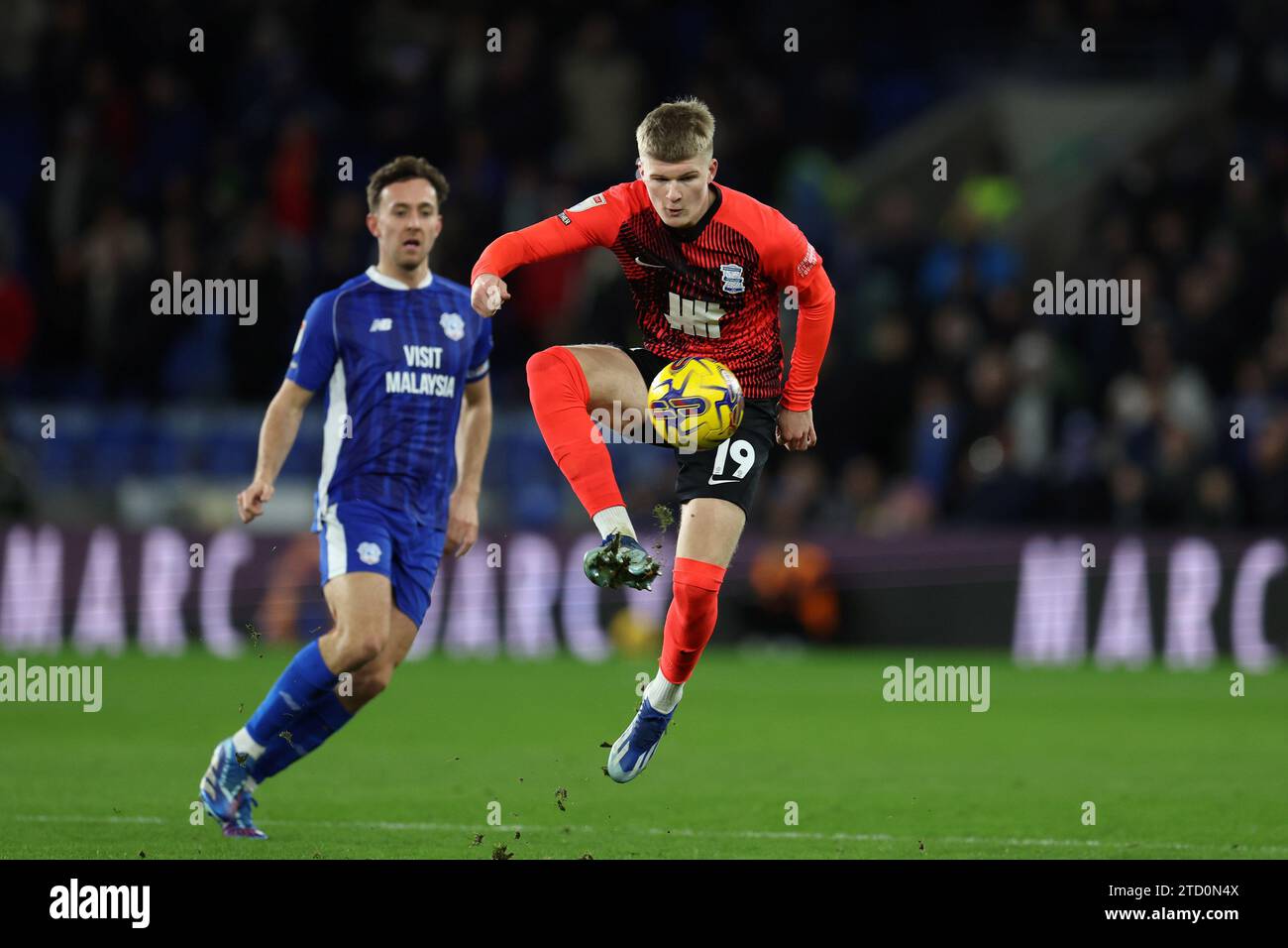 Jordan James of Birmingham City in action. EFL Skybet championship ...